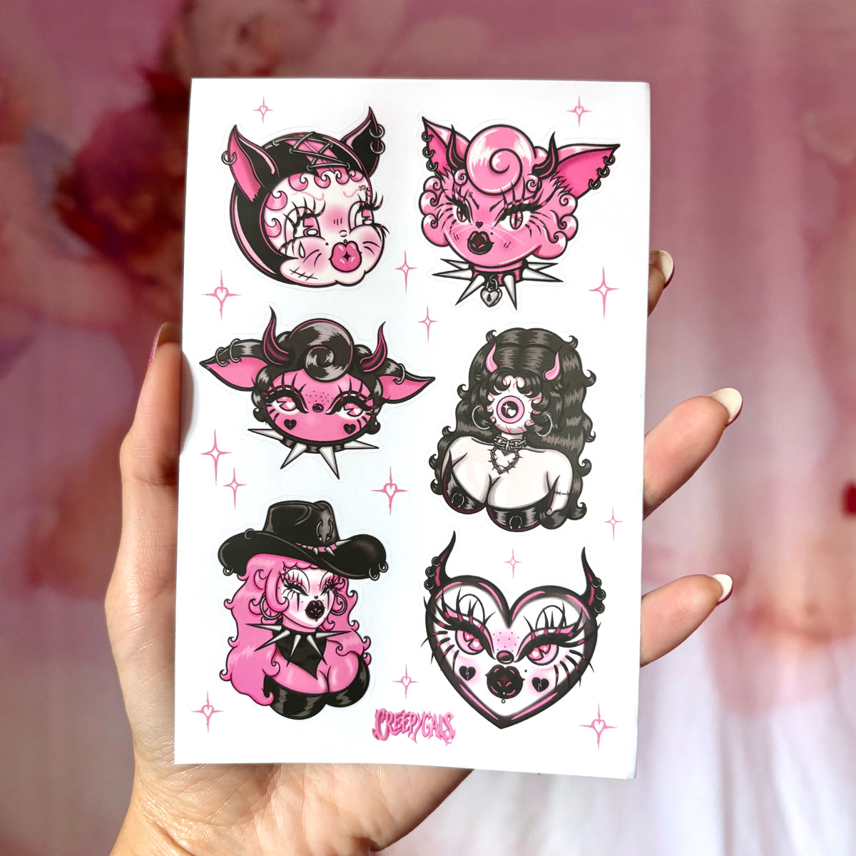 Goth Tattoo Flash Vinyl Sticker Sheet – Creepy Gals