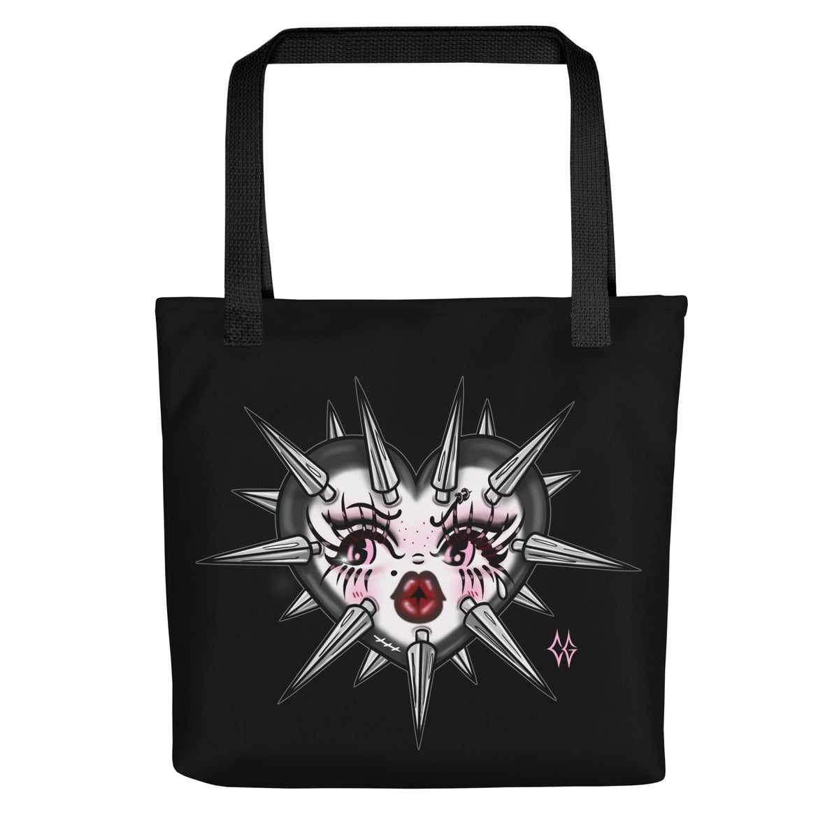 Spiked Goth Heart Tote Bag – Creepy Gals